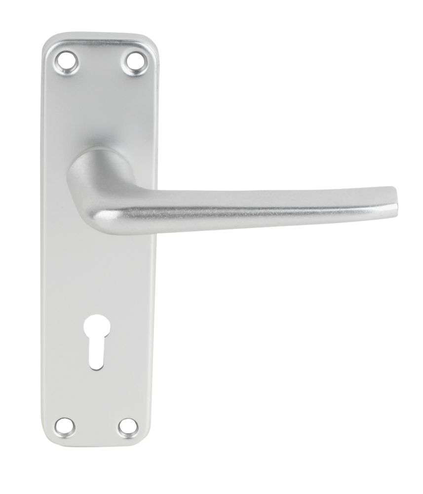 Smith & Locke 2000 Series Fire Rated Lock Door Handle Set Pair Satin ...