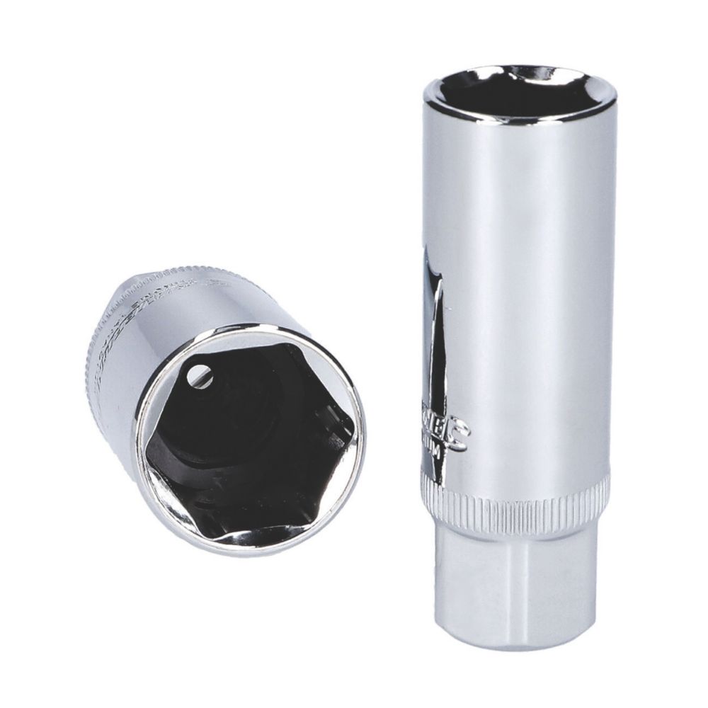 Silverline Spark Plug Deep Socket Set 3/8" 2 Pack - Screwfix