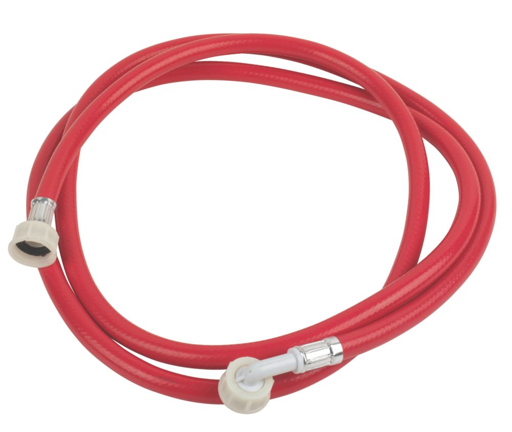 Flomasta Washing Machine Inlet Hose Red 2.5m x 3/4" - Screwfix