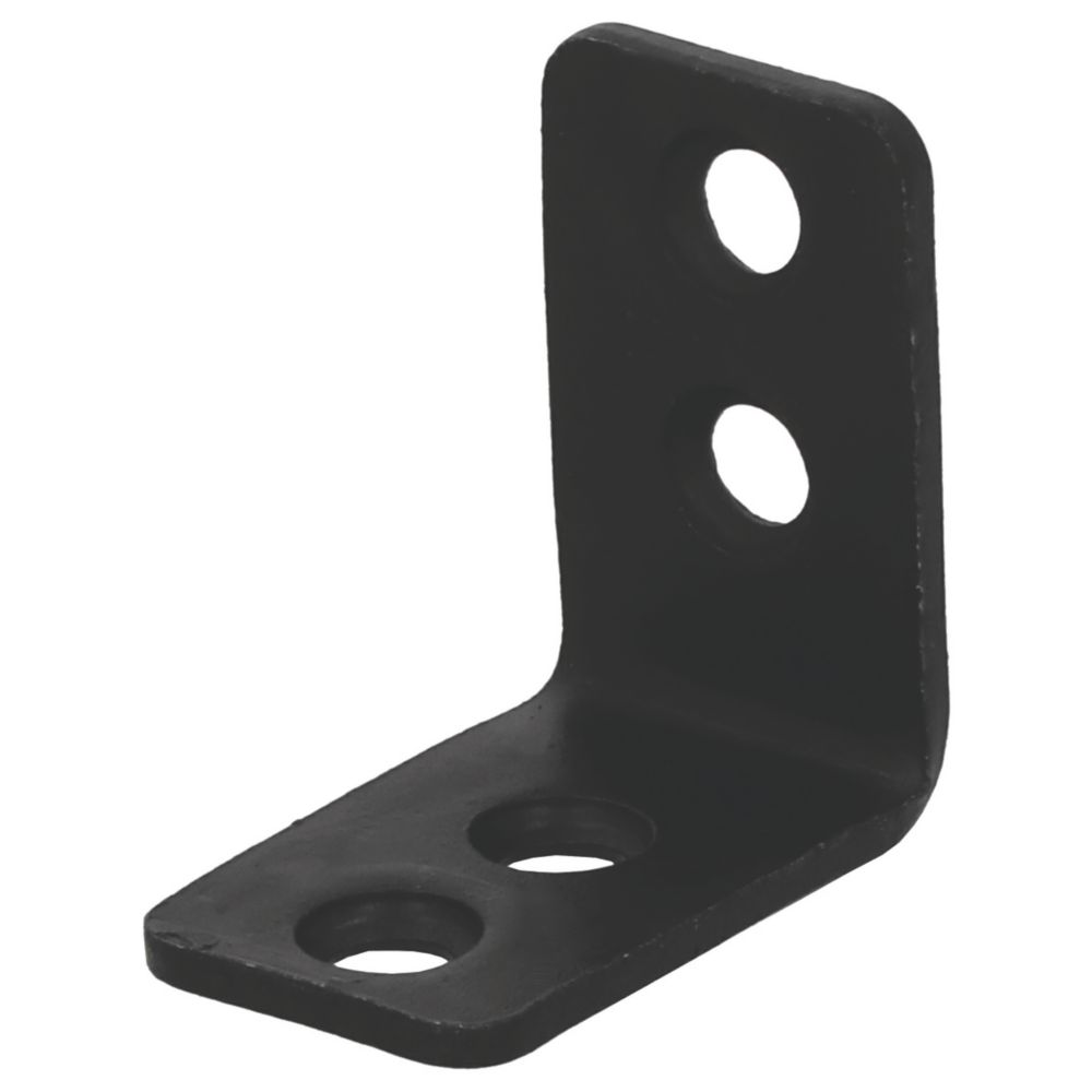 Magnodur Chair Brackets Black 25mm x 25mm x 15mm 10 Pack - Screwfix
