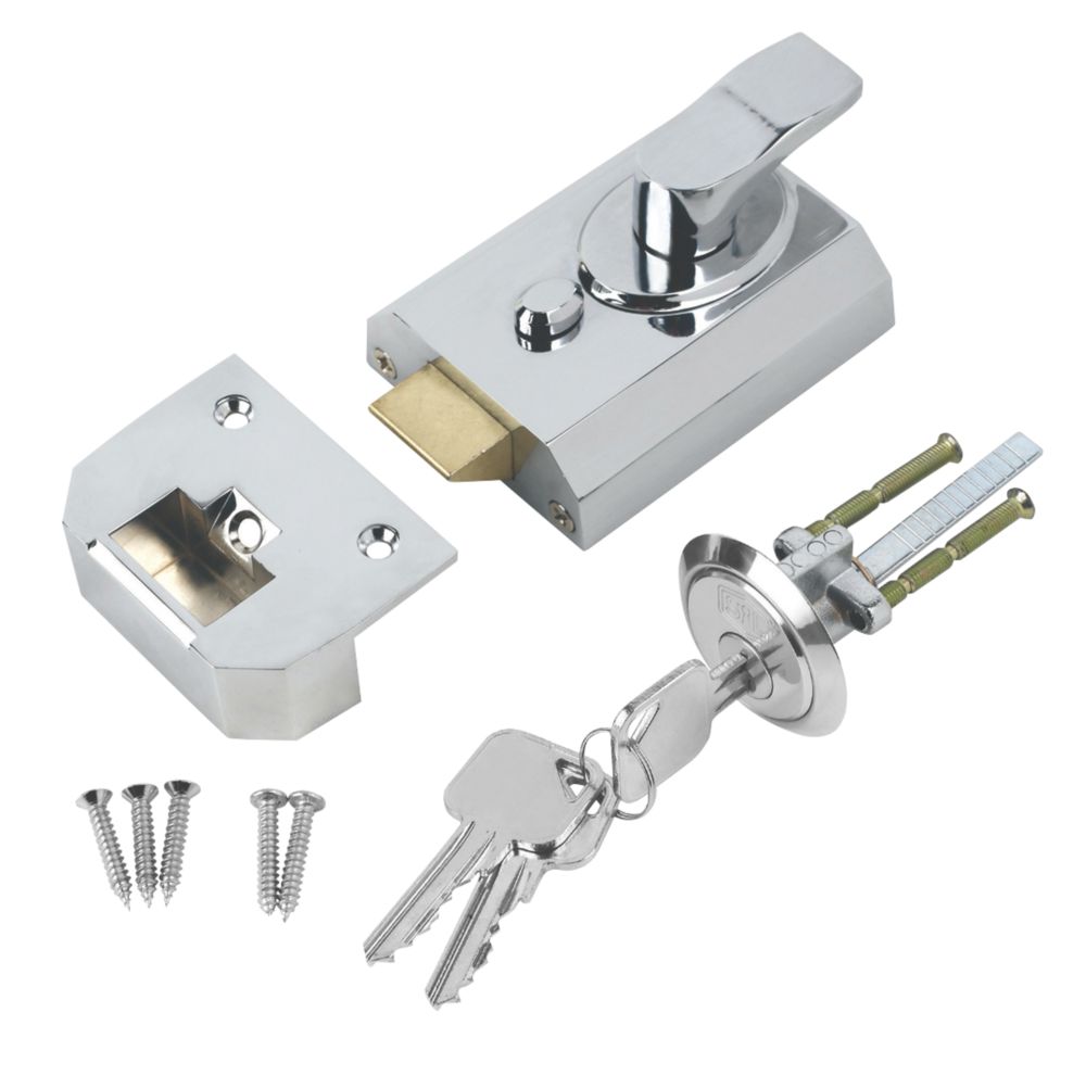 Smith & Locke Fire Rated Deadlock Night Latch Polished Chrome 60mm ...
