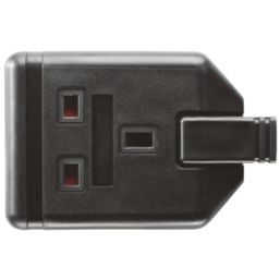 Masterplug 13A 1-Gang Unfused Rewireable Socket Black - Screwfix