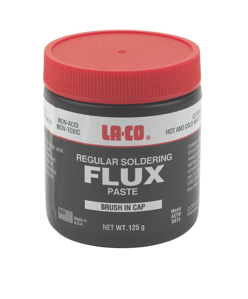 La-Co Flux Paste with Brush in Cap 125g | Solders and Fluxes | Screwfix.ie