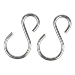 Essentials S-Hooks Steel 90 x 6mm 2 Pack - Screwfix
