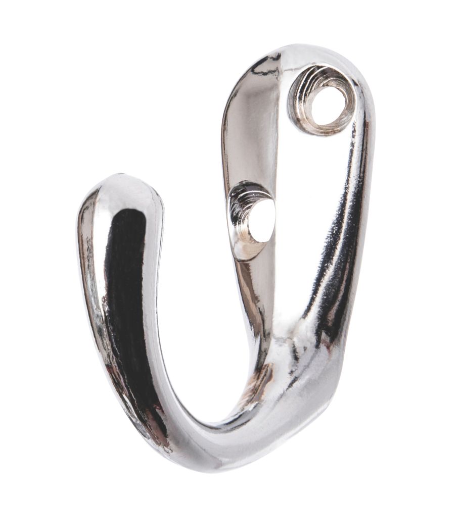 Smith & Locke Robe Hooks Polished Chrome 48mm 5 Pack | Coat Hooks ...