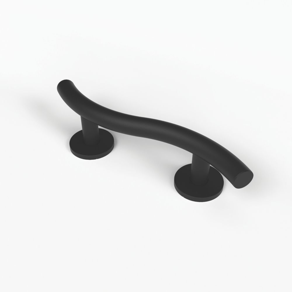 Nymas NymaSTYLE Curved Household Luxury Grab Rail Matt Black 355mm ...