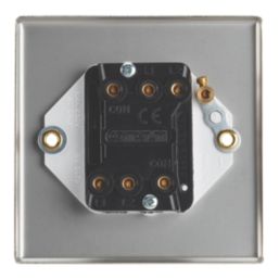 Contactum iConic 10AX 2-Gang 2-Way Light Switch Brushed Steel with ...