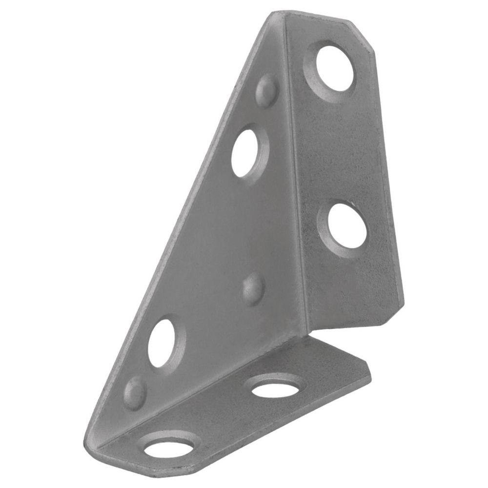 Magnodur Corner Brackets Silver 50mm x 70mm x 50mm 10 Pack - Screwfix