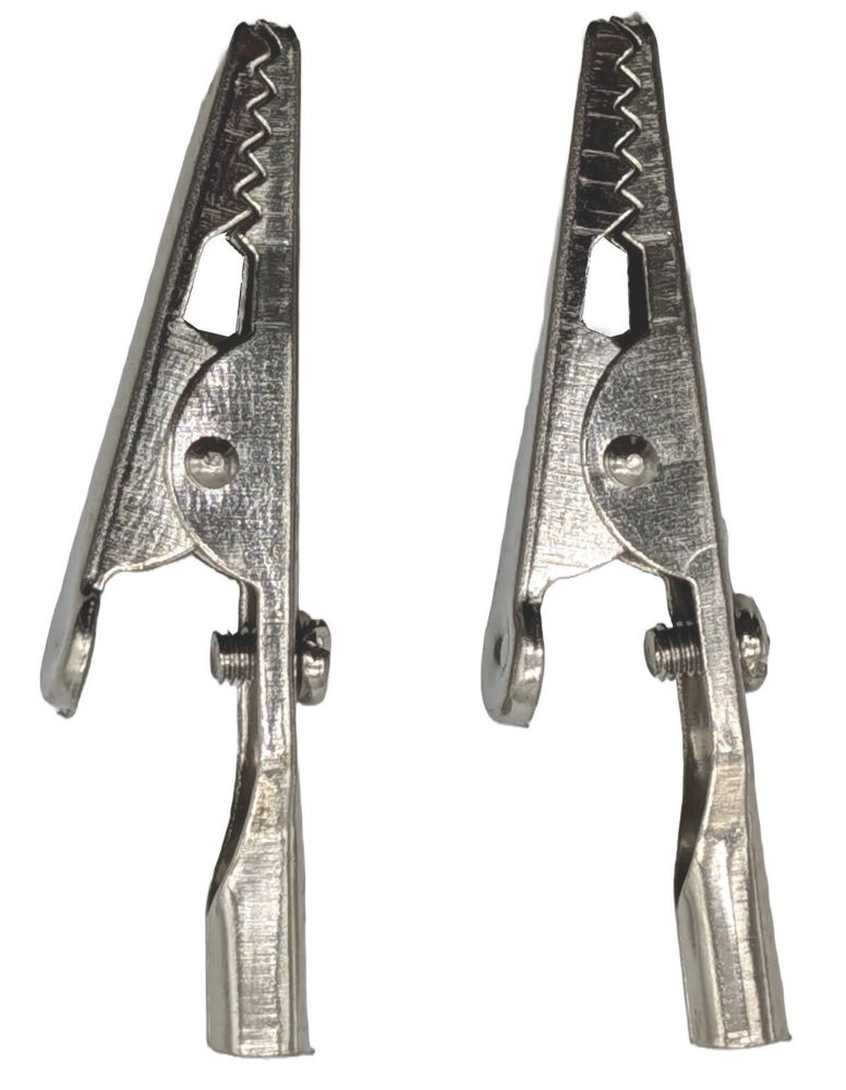 Pearl Consumables 5A Non-Insulated Crocodile Clips 2 Pack - Screwfix