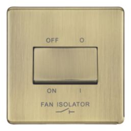 LAP 10A 1-Gang 3-Pole Fan Isolator Switch Antique Brass with Colour ...
