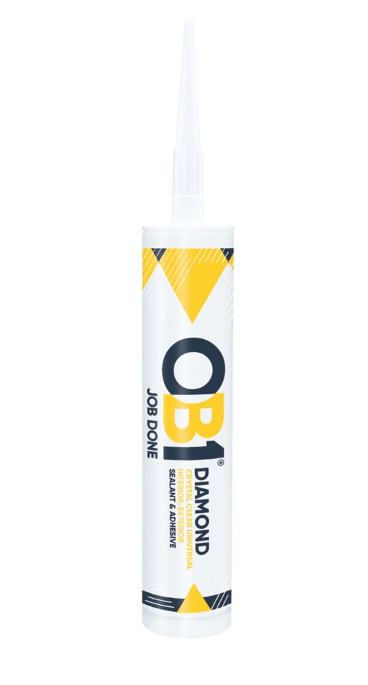 OB1 Diamond Crystal Clear Universal Sealant & Adhesive Transparent 290ml - Screwfix
