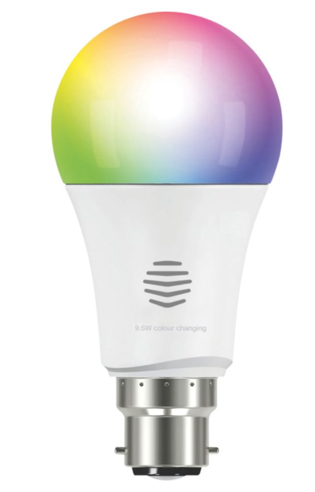 Hive Colour Changing B22 GLS RGB & White LED Smart Light Bulb 9.5W ...