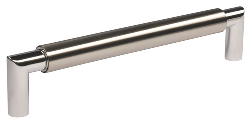 Siro Straight Door Pull Handle Polished / Satin Chrome 172mm - Screwfix
