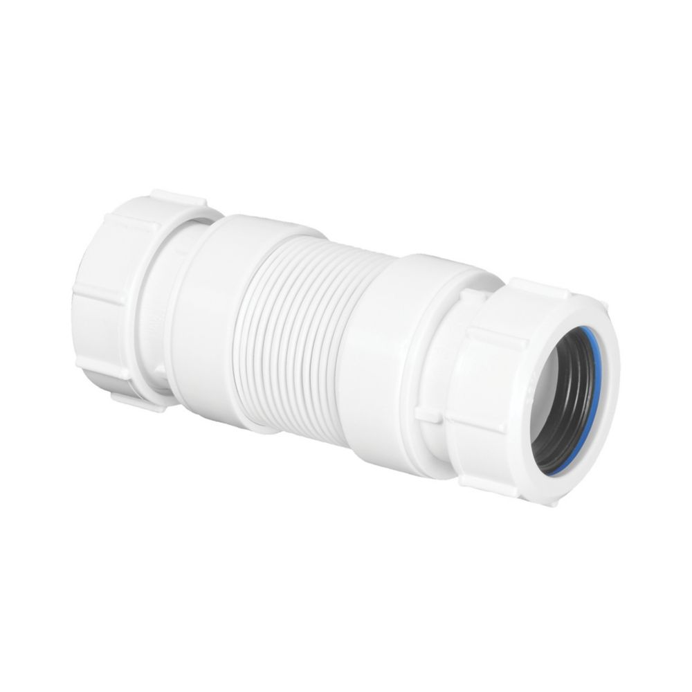 McAlpine Miniflex-1 Flexible Connector White 32mm x 125-175mm - Screwfix