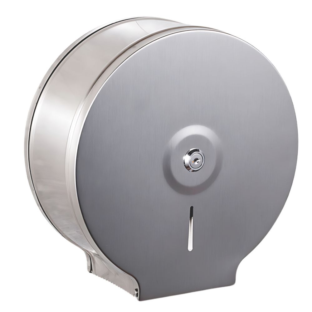 ETAL Lockable Jumbo Toilet Roll Holder Stainless Steel - Screwfix