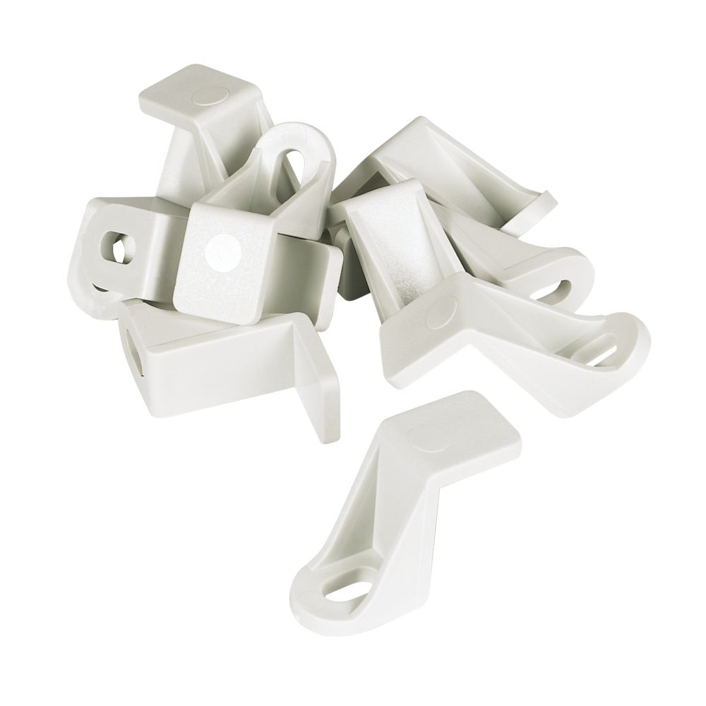 Manrose Rectangular Flat Channel Support Clips White 225mm 10 Pack ...