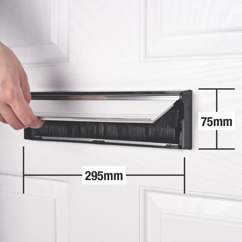 Stormguard Sleeved Letter Box Silver 295mm x 75mm - Screwfix