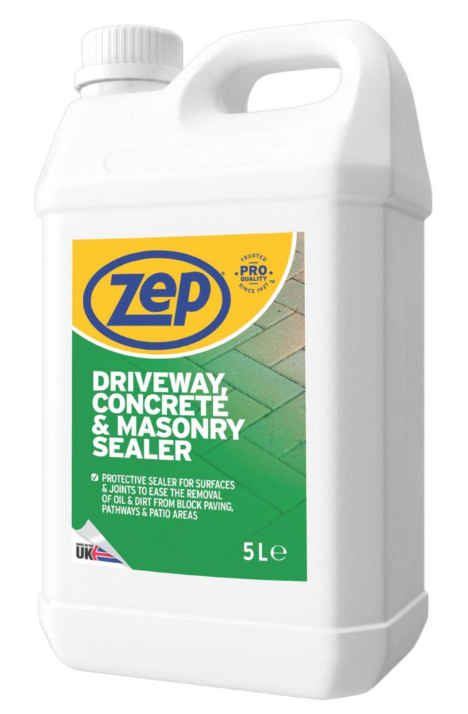 Zep Driveway, Concrete & Masonry Sealer Clear 5Ltr - Screwfix