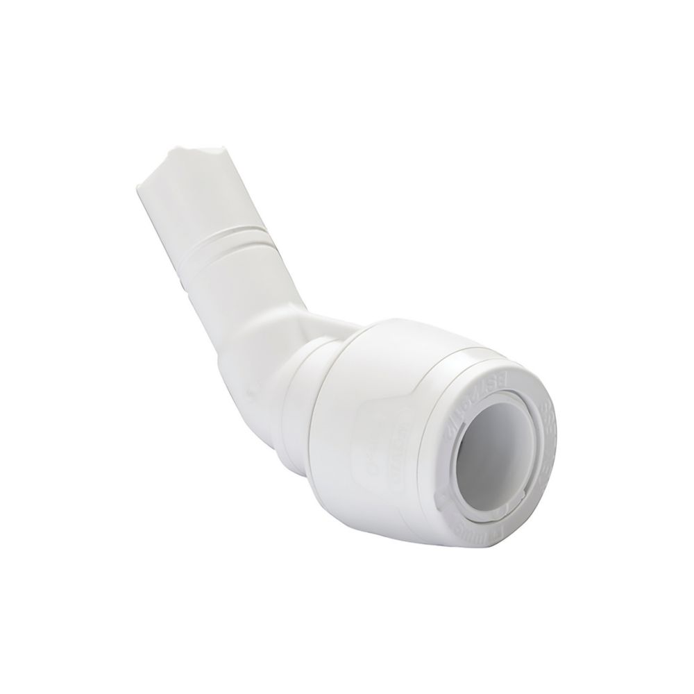 Hep2O Plastic Push-Fit Equal 45° Keyless Stem Elbow 15mm - Screwfix