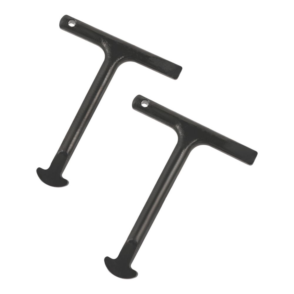 Forge Steel 115mm Manhole Cover Key 2 Pack - Screwfix