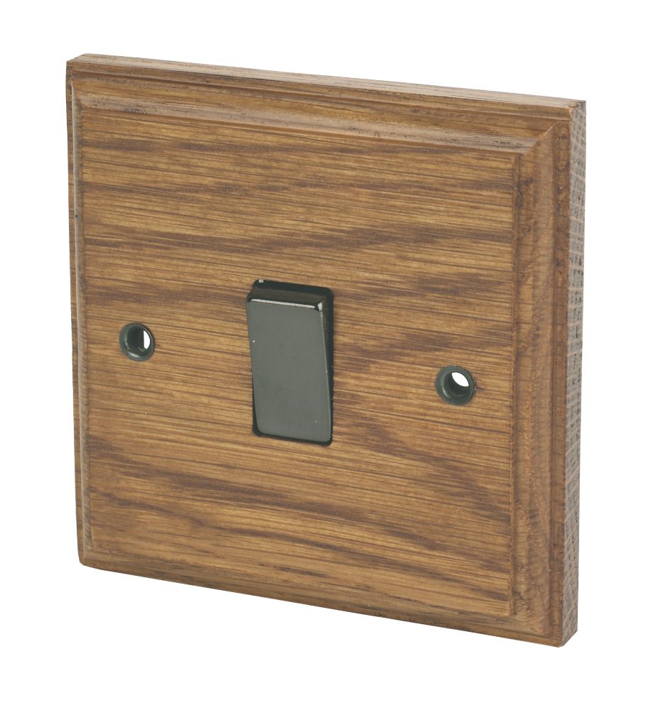 Varilight 10AX 1-Gang 2-Way Light Switch Medium Oak | Switches ...
