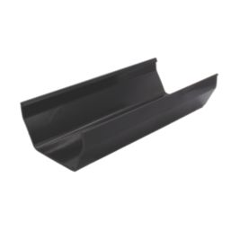 FloPlast RGS3B uPVC Square Gutter Black 114mm x 3m - Screwfix