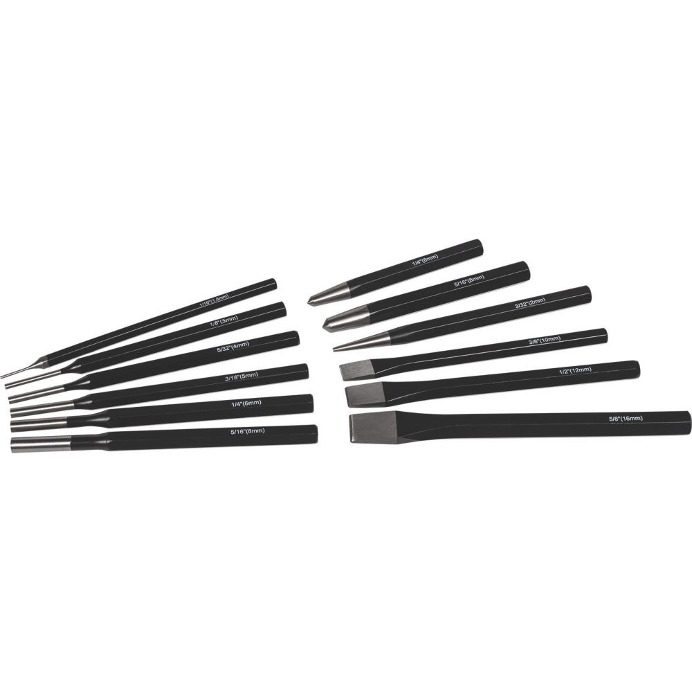 Roughneck Parallel Pin Punch Set 12 Pieces - Screwfix