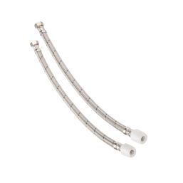 Hep2O Push-Fit Connection Flexible Tap Connectors 15mm x 1/2" x 500mm 2 ...