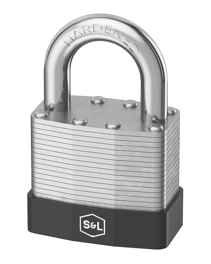 Smith & Locke Closed Shackle Combination Padlock Silver 50mm - Screwfix