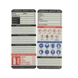 Chemical Safety Tag Kit 21 Piece Set - Screwfix