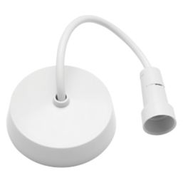 British General 6" Pendant Set Light Fitting E14 White 3" - Screwfix