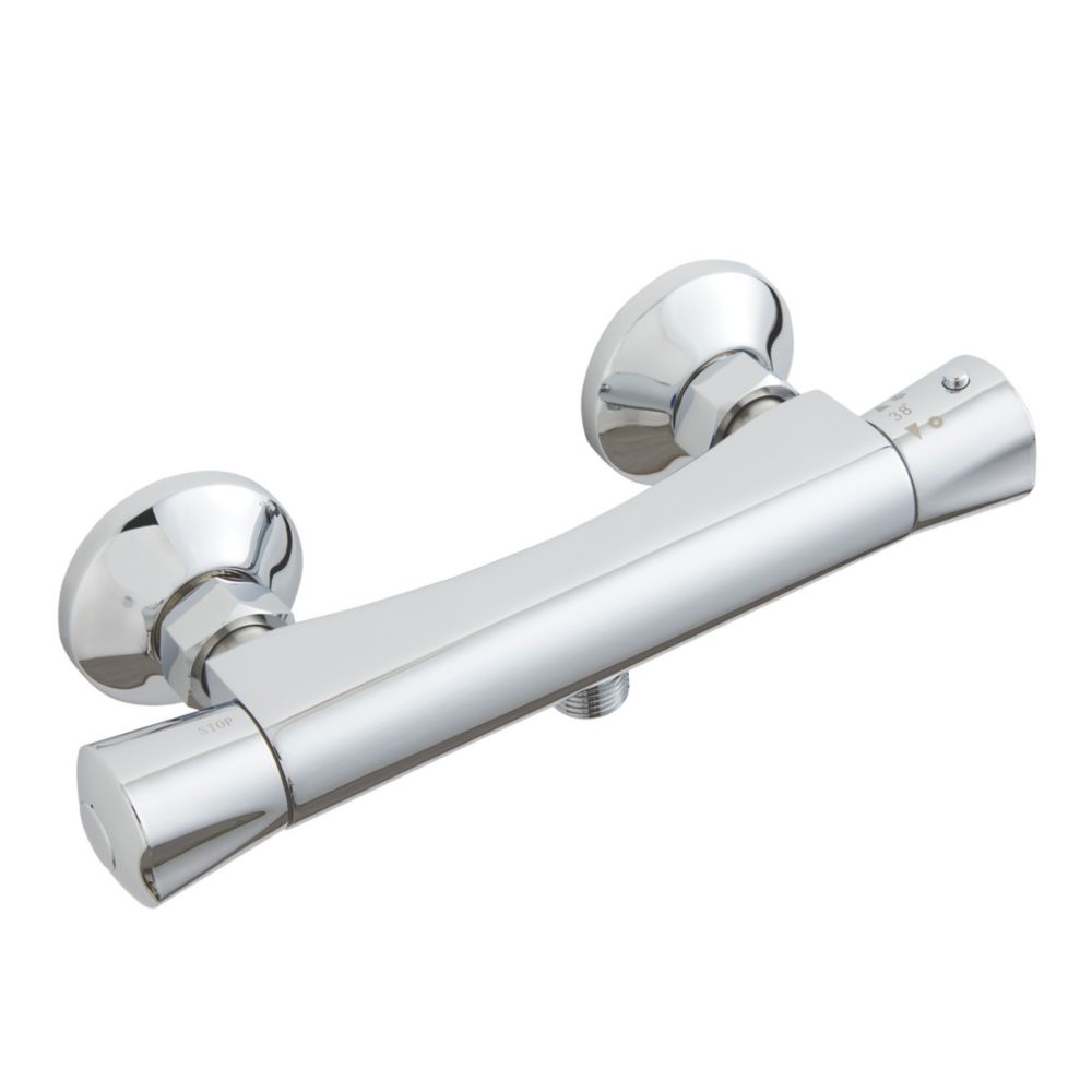 Highlife Bathrooms ASP Slim Exposed Single Outlet Thermostatic Chrome ...