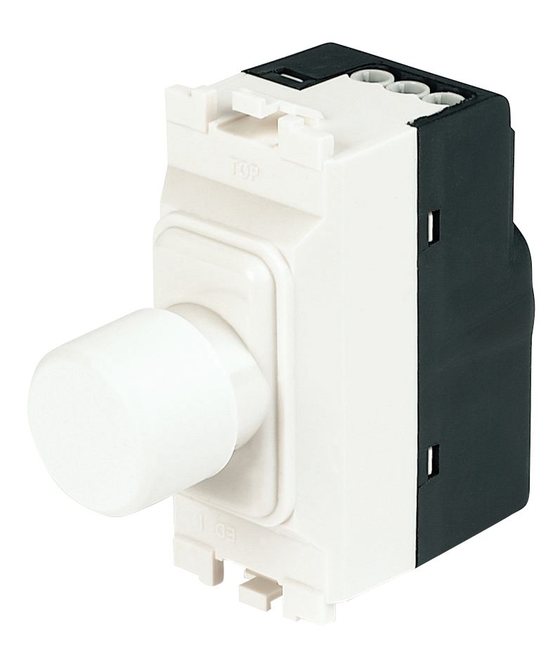 MK Grid Plus 2-Way Grid Dimmer Switch White with Colour-Matched Inserts ...