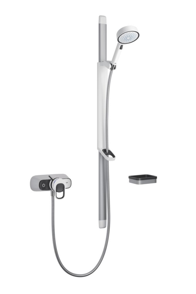 Mira Select Flex EV Rear-Fed Exposed Chrome Thermostatic Mixer Shower ...