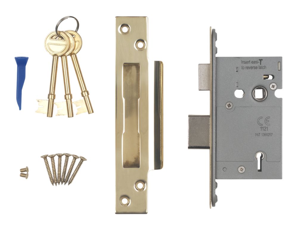 Smith & Locke Fire Rated Stainless Brass BS 5-Lever Mortice Sashlock ...