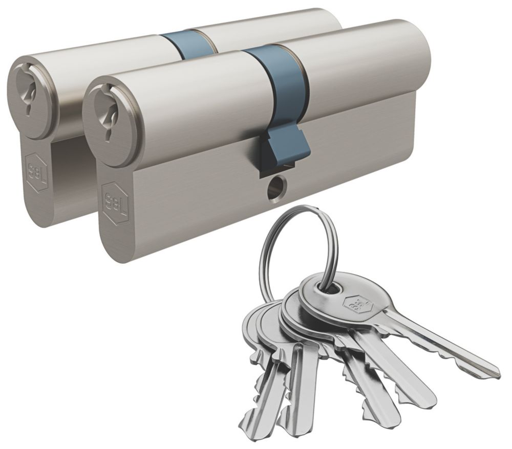 Smith & Locke 1 Star 6-Pin Euro Double Cylinder Locks 35-45 (80mm ...