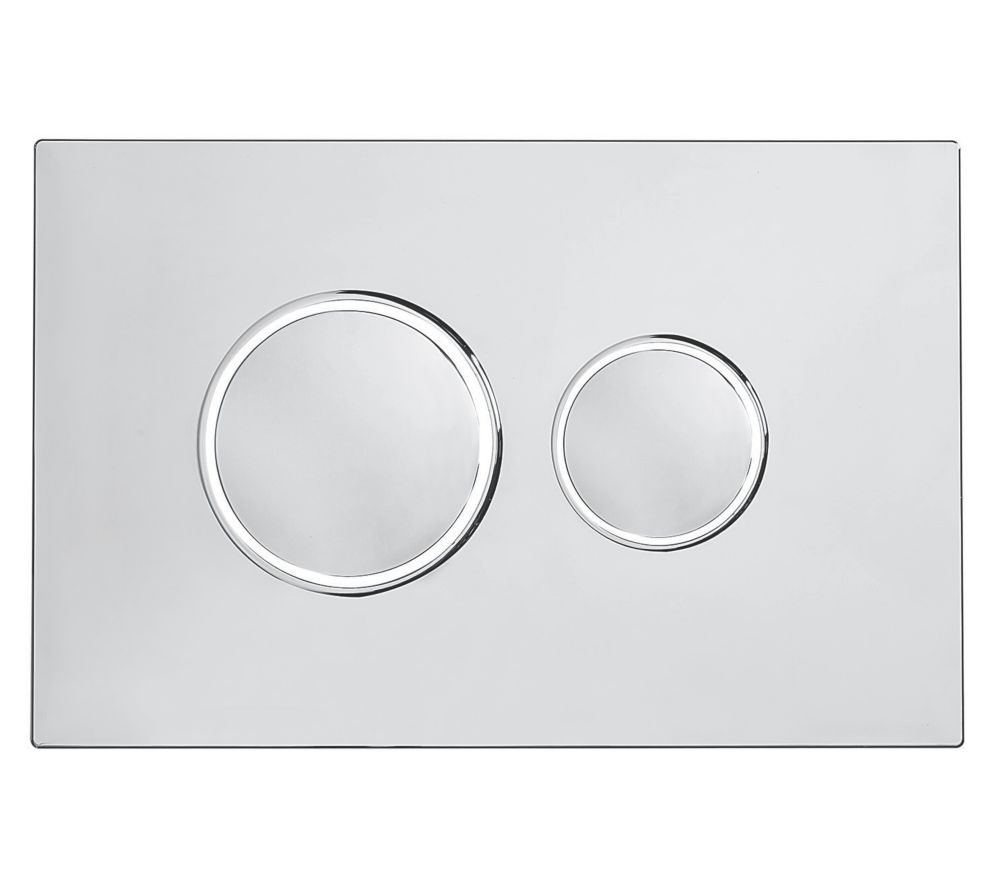 Traditional Dual-Flush Flushing Plate Chrome - Screwfix