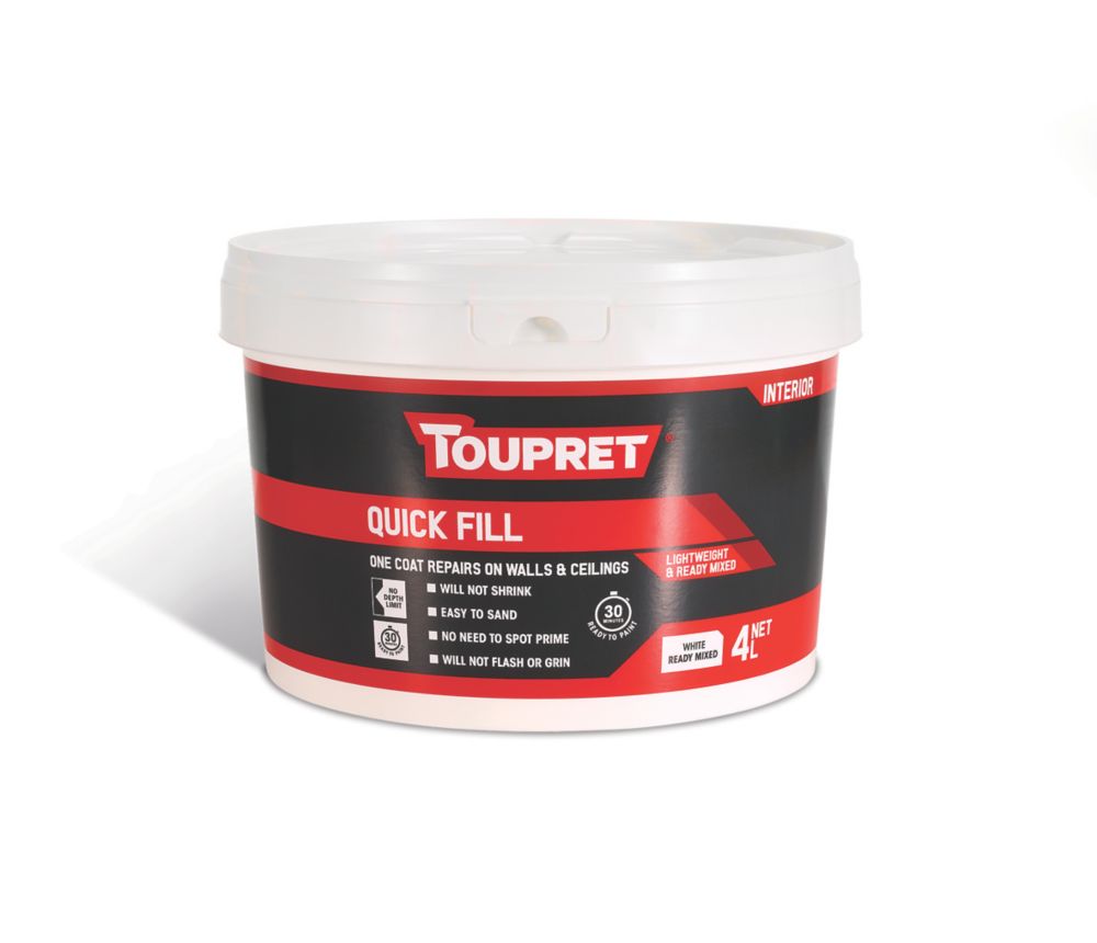 Toupret Interior Quick Fill 4Ltr - Screwfix