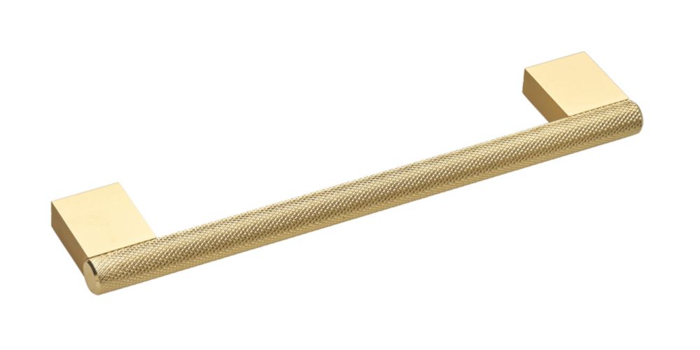 Elite Knobs & Handles Kensington Knurled D Handle Brushed Brass 169mm ...
