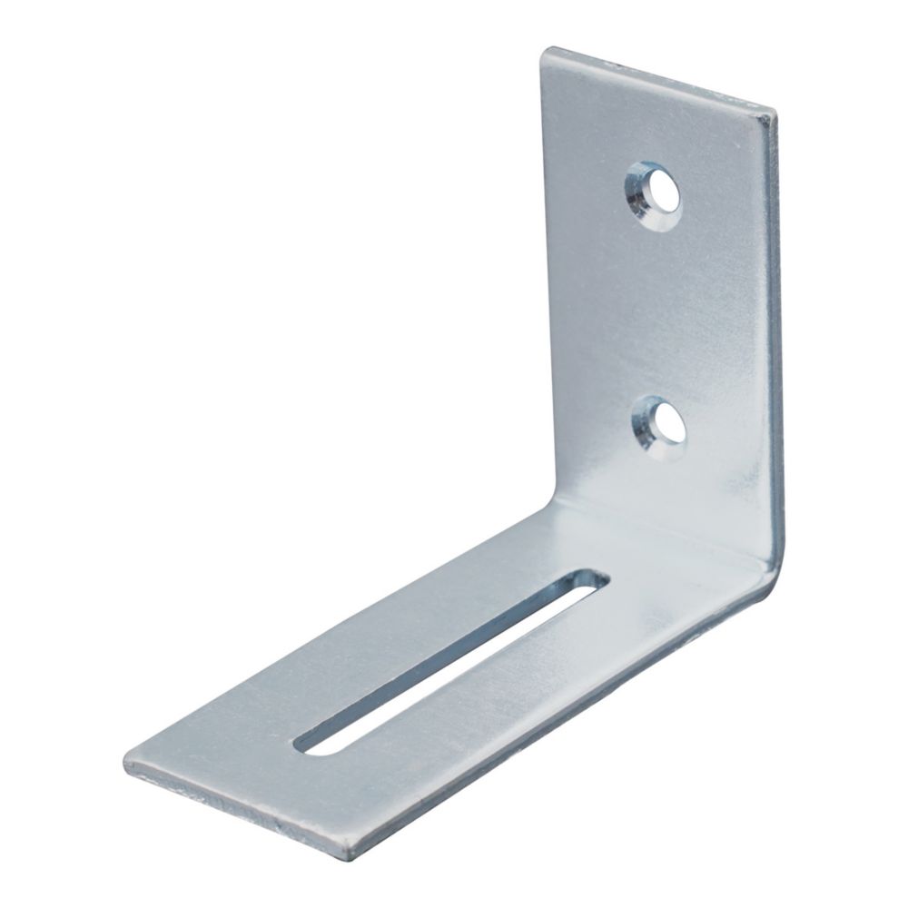 Essentials Adjustable Corner Brackets Silver 50mm x 50mm x 20mm 10 Pack ...