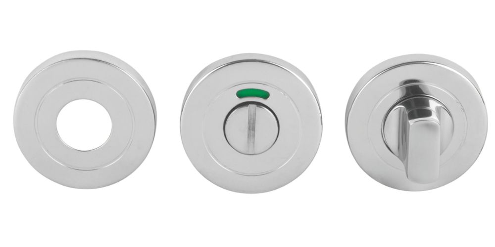 Eurospec Standard WC Thumbturn Set Polished Stainless Steel 52mm - Screwfix