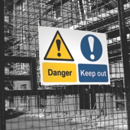 Essentials "Danger Keep Out" Sign 300mm x 450mm - Screwfix