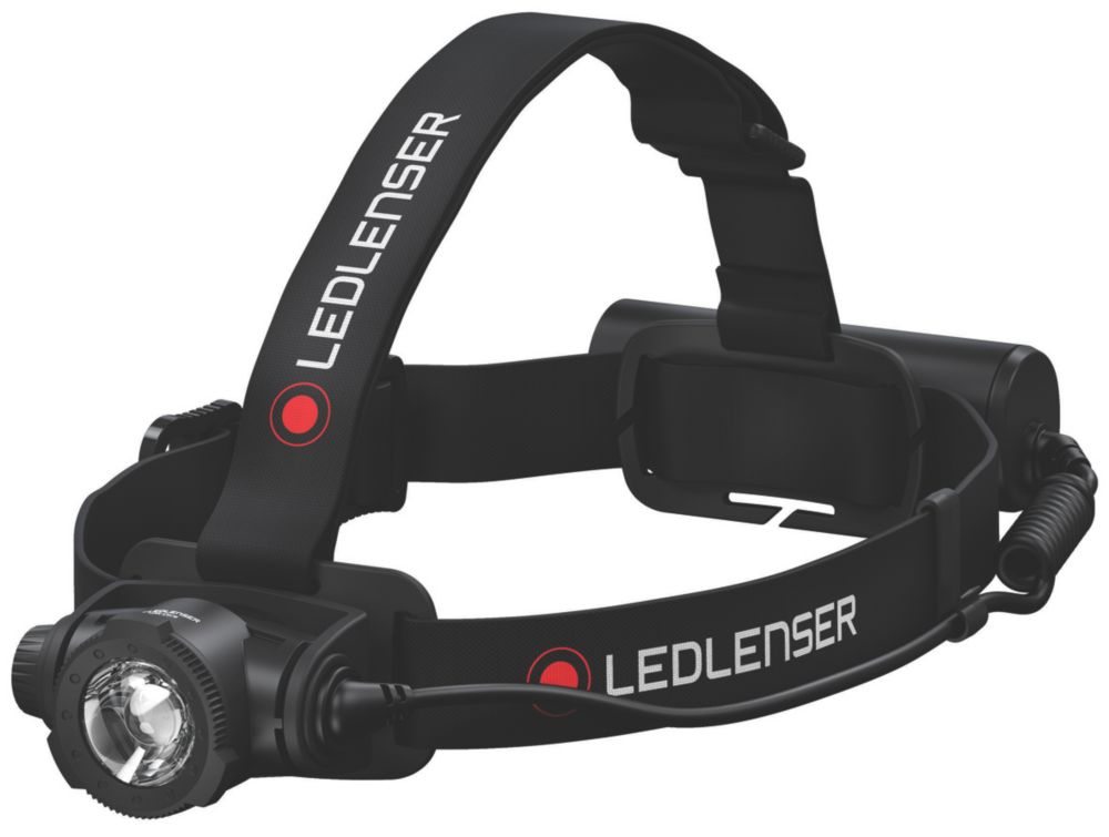 LEDlenser H7R CORE Rechargeable LED Head Torch Black/Red 1000lm - Screwfix