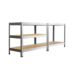 Essentials 5-Tier Metal Garage Shelving Unit 1200mm x 450mm x 1800mm ...