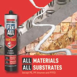 Soudal Fix All High Tack Hybrid Polymer Adhesive White 290ml - Screwfix