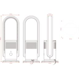Blyss 3-in-1 Bladeless Fan, Heater & Air Purifier 220-240V - Screwfix