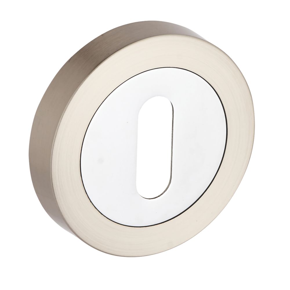 Smith & Locke Standard Escutcheon (Single) Chrome / Brushed Nickel 50mm ...