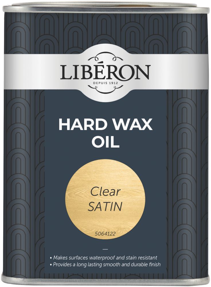 Liberon 1Ltr Clear Satin Water-Based Interior Wood Wax Oil - Screwfix