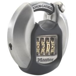 Master Lock Excell Weatherproof Combination Disc Padlock Silver 70mm ...