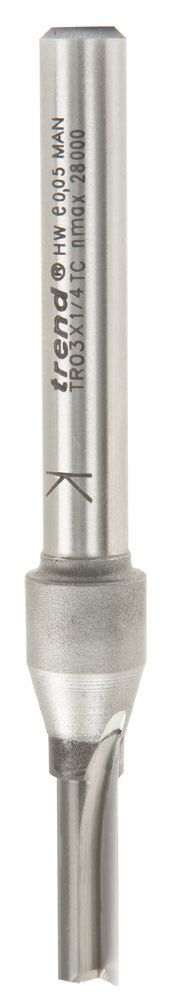 Trend TR03X1/4TC 1/4" Straight Router Cutter 5mm x 16mm - Screwfix